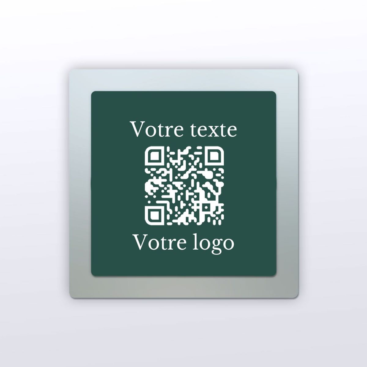 Plaque QR code en plexiglass coloré au centre