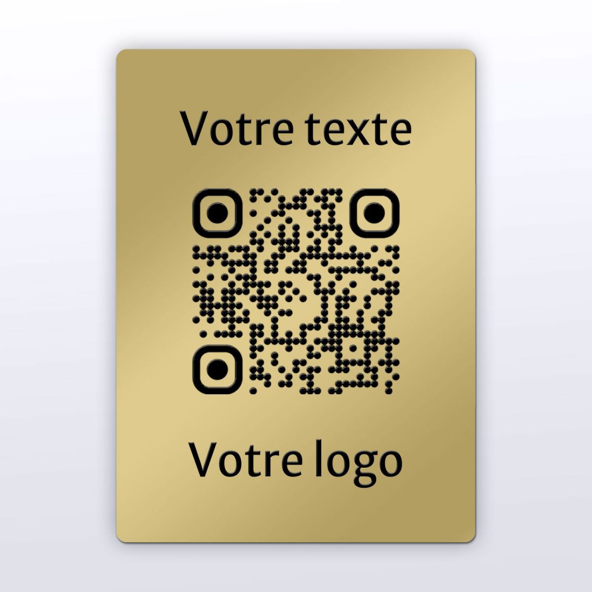 Autocollant QR code sticker rectangle aspect laiton